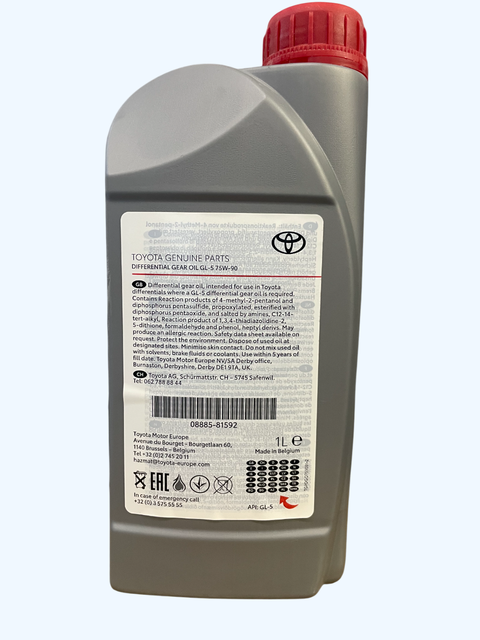 Олива трансмісійна toyota gear oil differential 75w-90 1л (08885-81592 ...